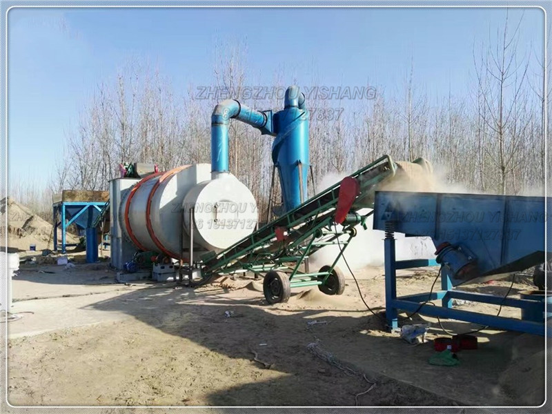 5-8t/h triple-pass small rotary silica sand dryer roller shell cylinder ...