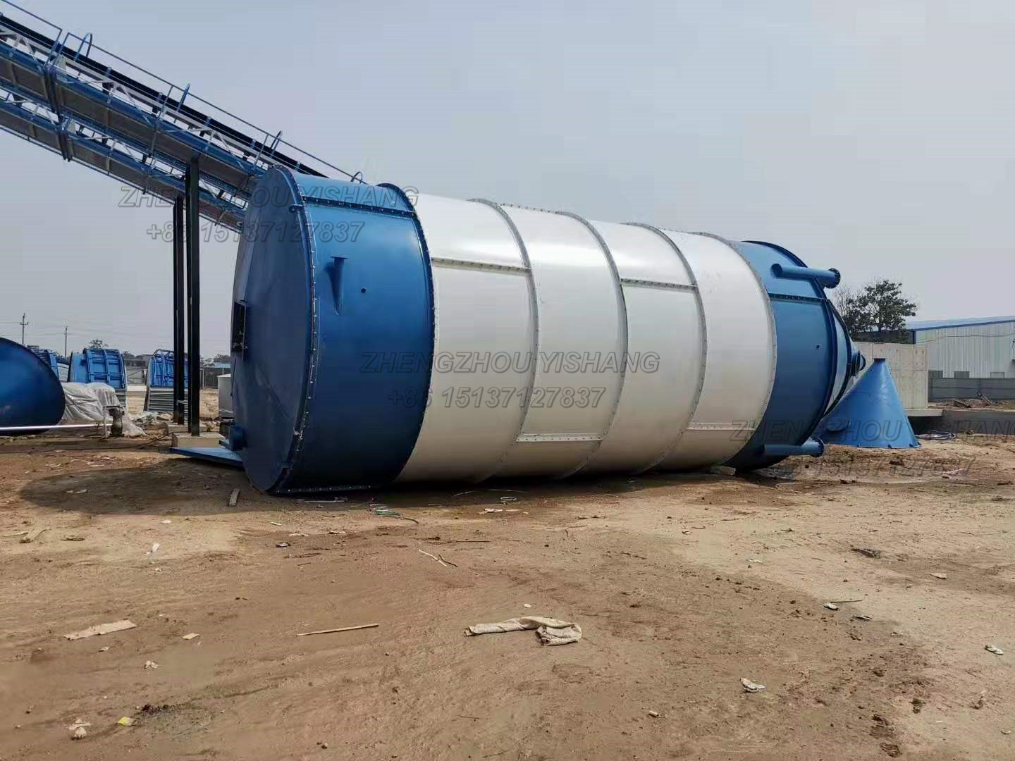 Sand cement dry powder raw materials flake silo gypsum powder storage ...